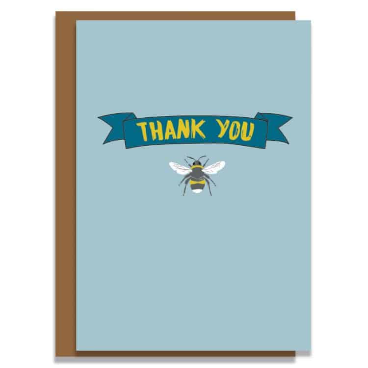 British bees greeting card - illustrated bees