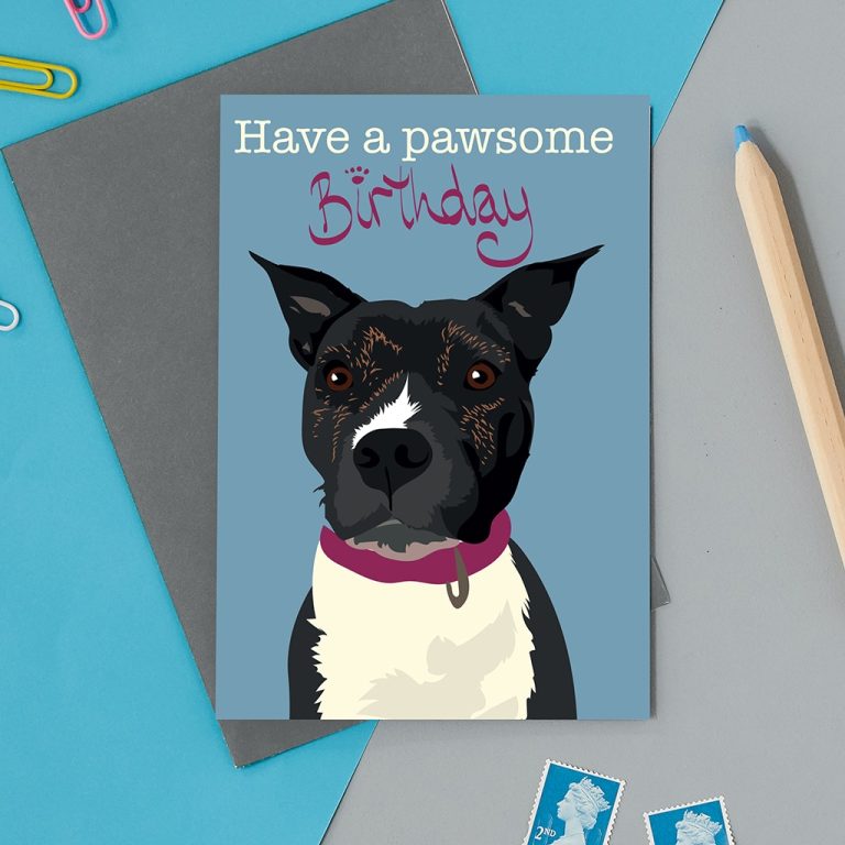 Have a pawsome birthday greeting card - FREE UK DELIVERY