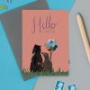 Hello bestie greeting card - friendship birthday - FREE UK DELIVERY