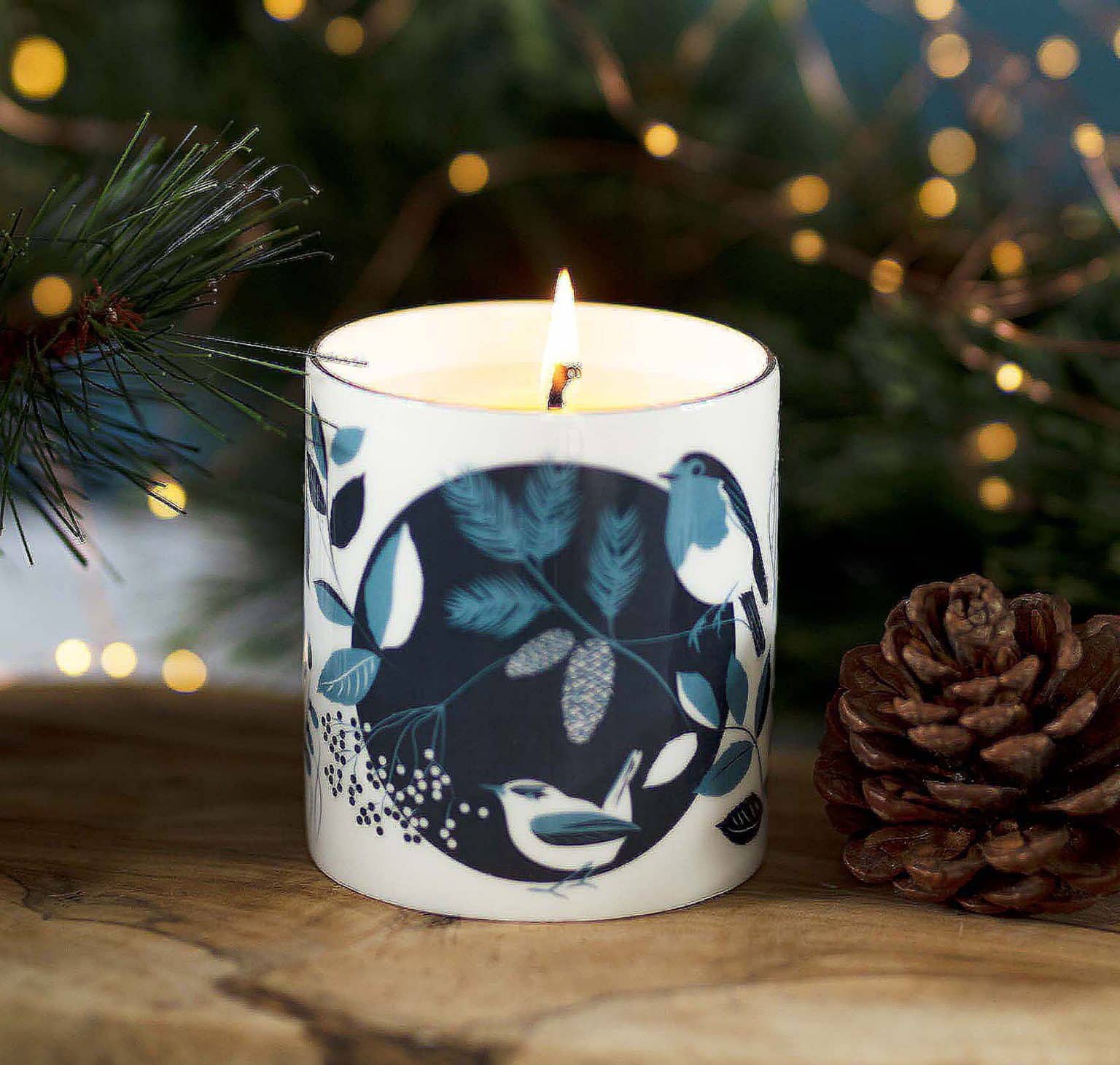 Woodland Walk Ceramic Candle with Frankincense and Myrrh