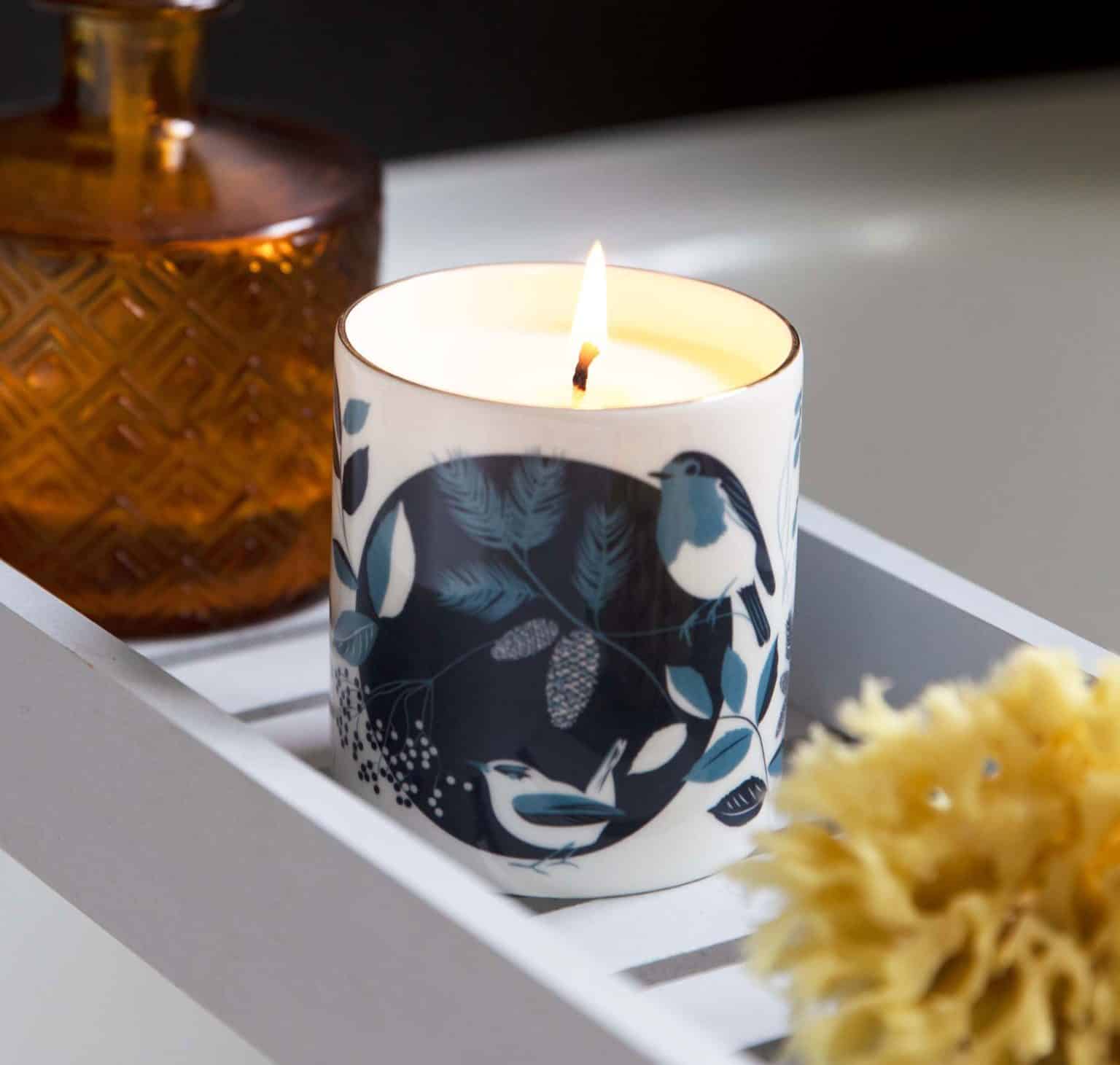 Woodland Walk Ceramic Candle with Frankincense and Myrrh