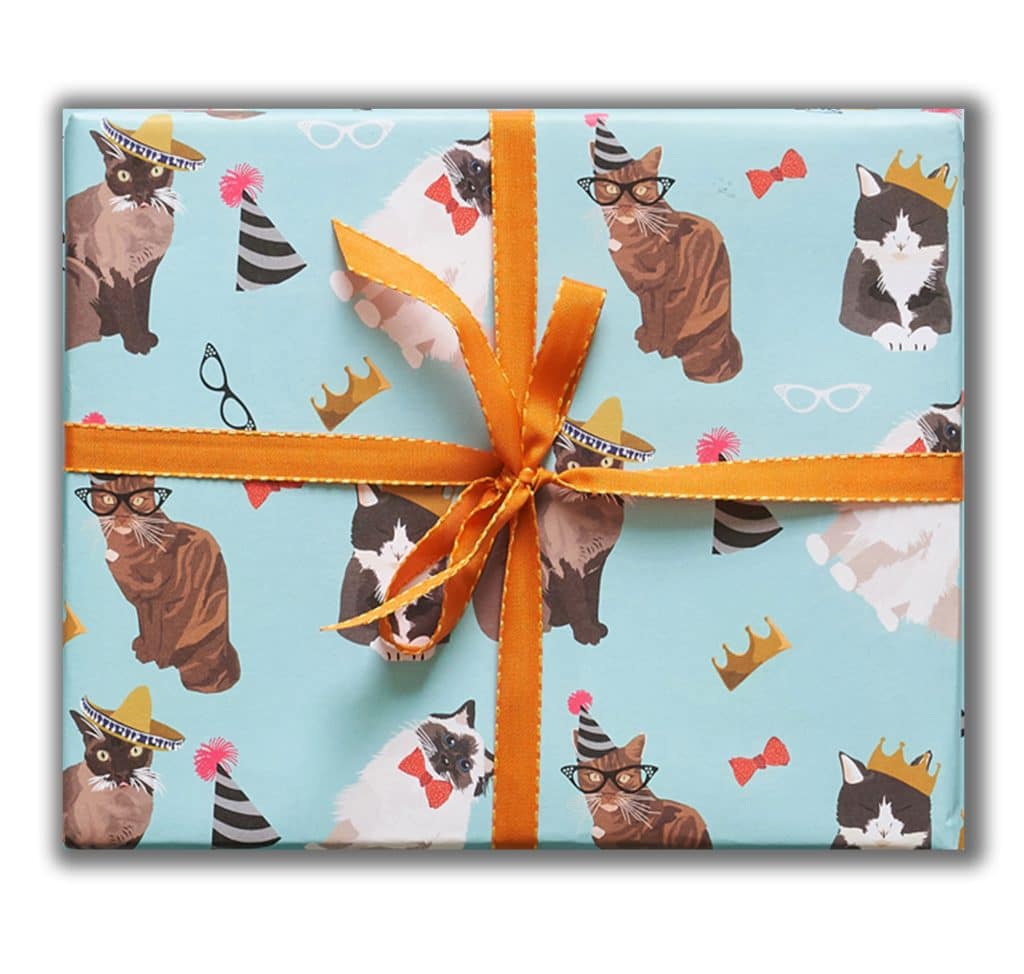 Designer Cat Wrapping Paper - Cats in Hats