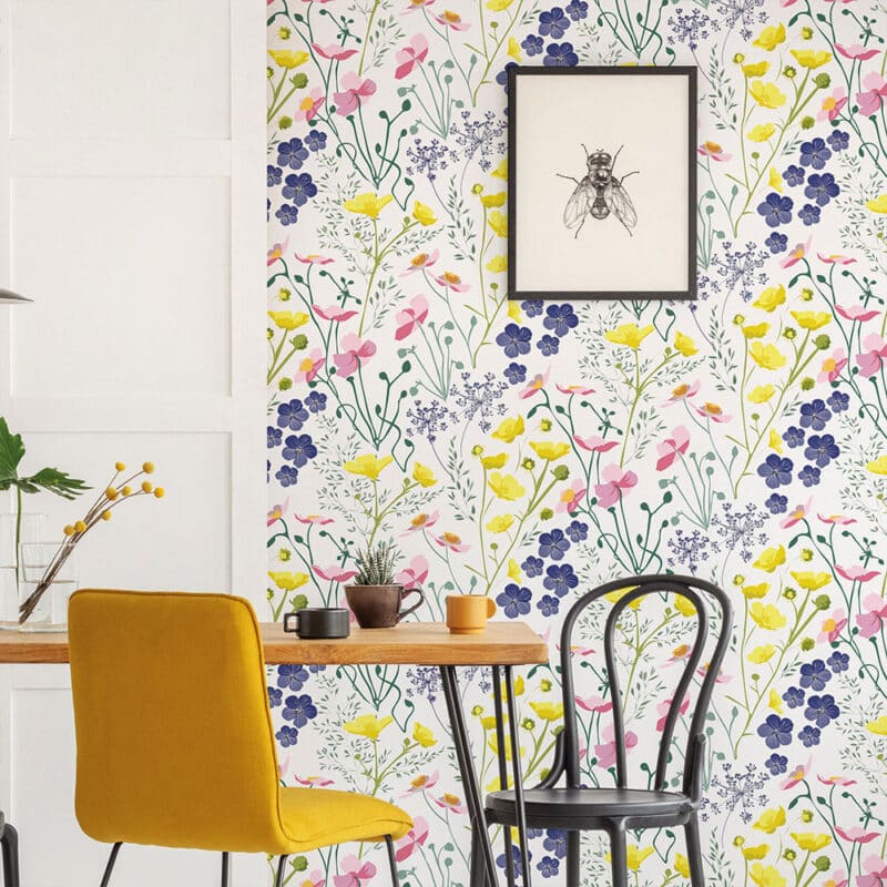 Bluebell Wallpaper Blue Floral British Designer